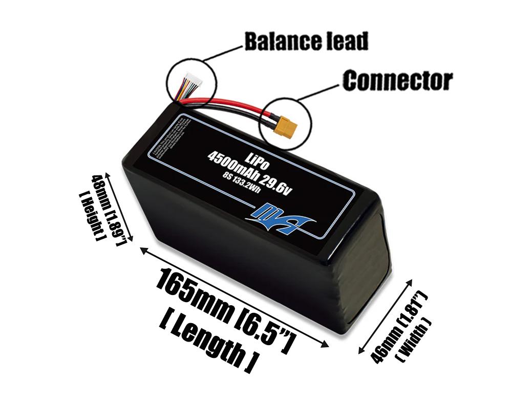LiPo 4500mAh 8S 29.6v Battery Pack – MaxAmps Lithium Batteries