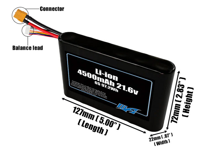 Li-ion 4500mAh 6S 21.6v Battery Pack – MaxAmps Lithium Batteries